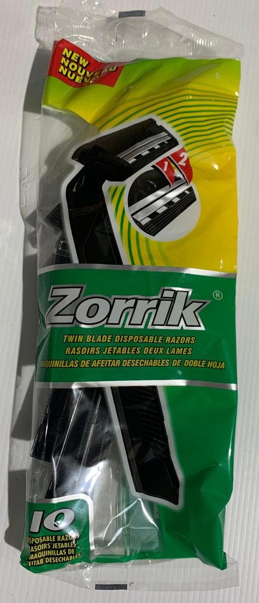 Zorrik DISPOSABLE SHAVERS Razors 10 Pack – Southern Buying Home Delivery